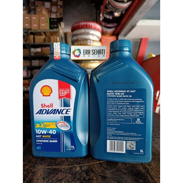 Jual LE OLI SHELL ADVANCE MATIC 1L AX7 10W-40 ORIGINAL | Shopee Indonesia