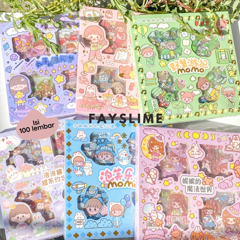 Jual Sticker box Momo lucu viral isi 100 lembar | Stiker imut ...