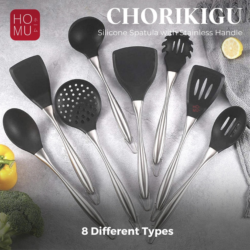 Jual HOMU CHORIKIGU SPATULA SUTIL SILIKON KITCHEN UTENSIL SET GAGANG ...