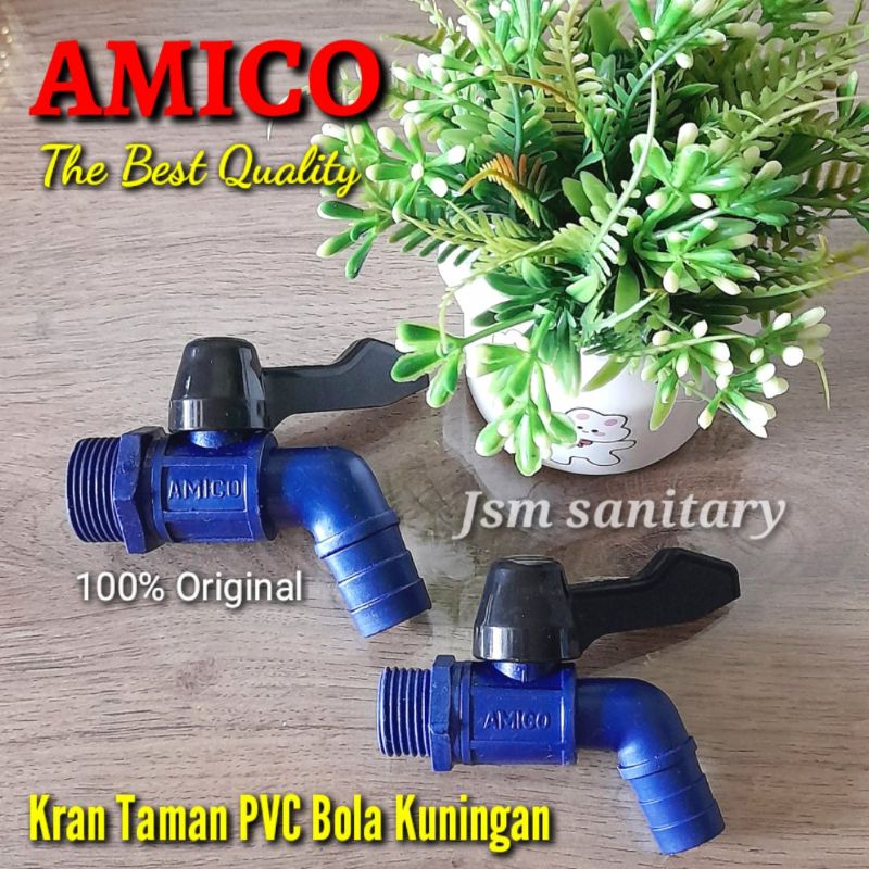 Jual AMICO FJ - Kran Taman PVC Bola Kuningan 1/2 - 3/4 | Shopee Indonesia