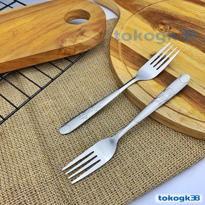 Jual Garpu Makan Stainless Motif Bunga 1 Lusin | Shopee Indonesia