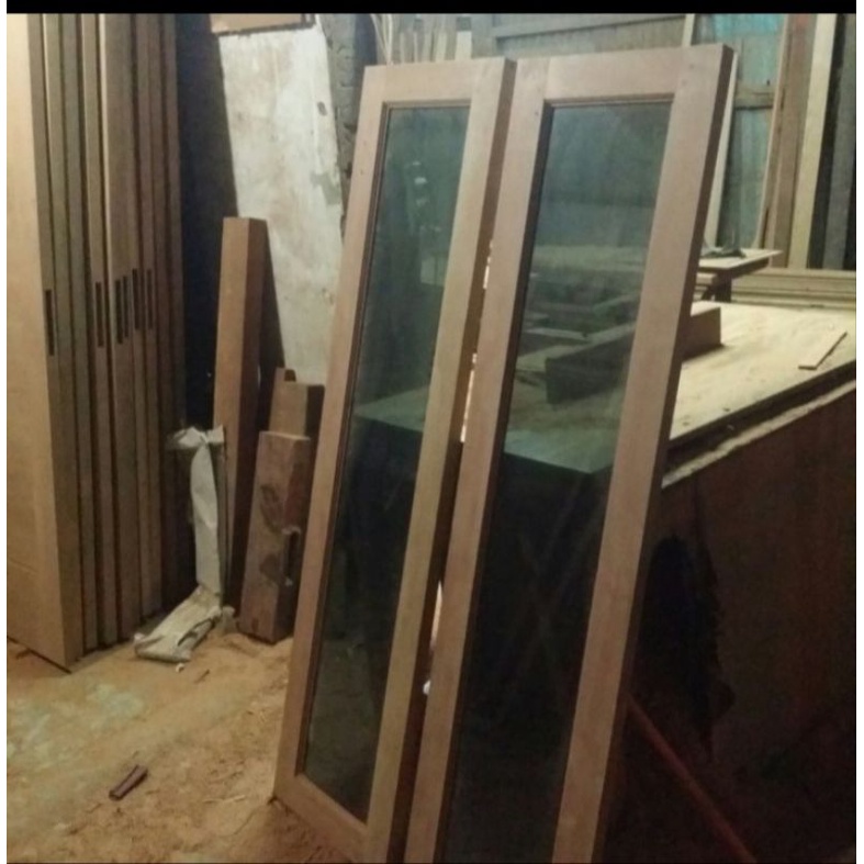 Jual 1 Set Kusen Dan Jendela Kayu | Jendela Kusen Kayu | Jendela Kayu ...