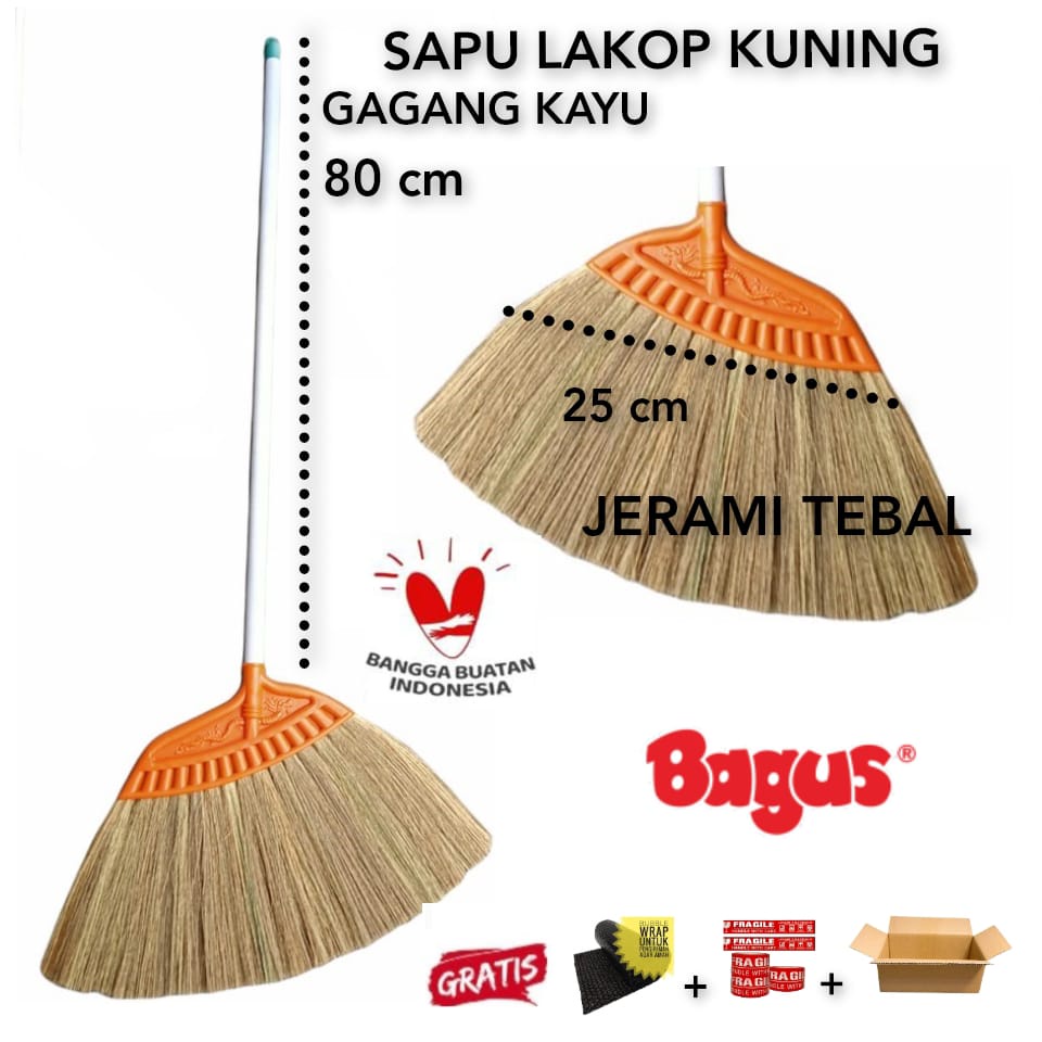Jual Sapu lakop Lantai Ruyung Jumbo Anti Rontok / Sapu Lantai 2 Naga ...