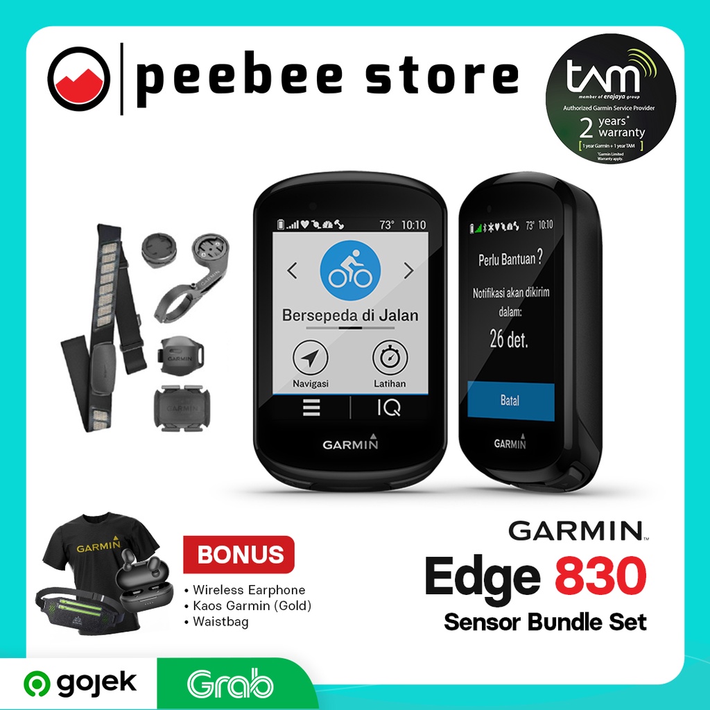 Jual Garmin Edge 830 Sensor Bundle Set garansi resmi TAM 2 Tahun ...