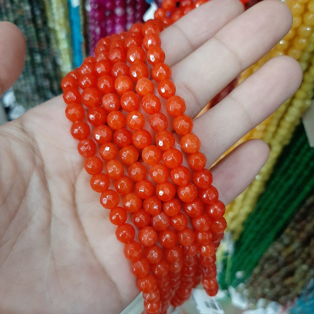 Jual Batu Alam/Batu Cut/Batu Cutting Ukuran 6mm/Bahan Gelang/Bahan ...
