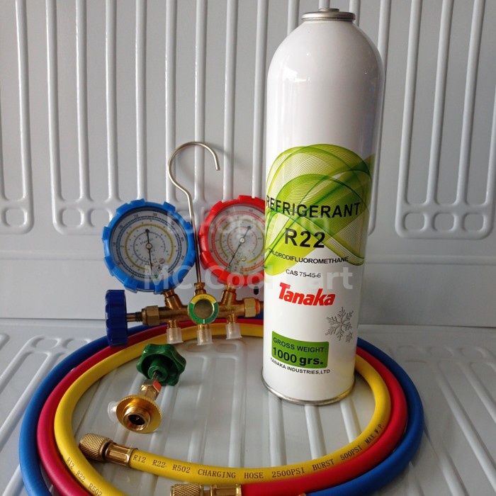 Jual Alat isi Freon AC R22 Dobel Manifold Analizer Selang Krant Freon R22 | Shopee Indonesia