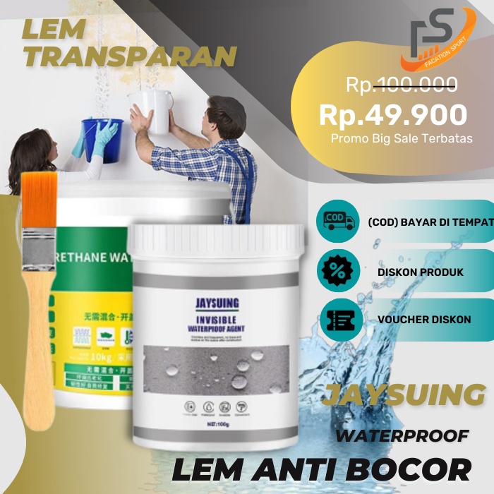 Jual Jaysuing Lem Cat Transparan Anti Bocor 300g Invisible Waterproof ...
