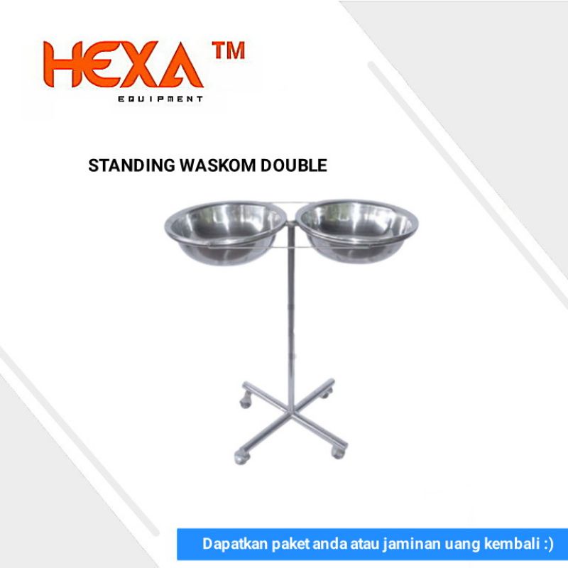 Jual Standing Waskom Double, Trolley Waskom Medis Stainless | Shopee ...