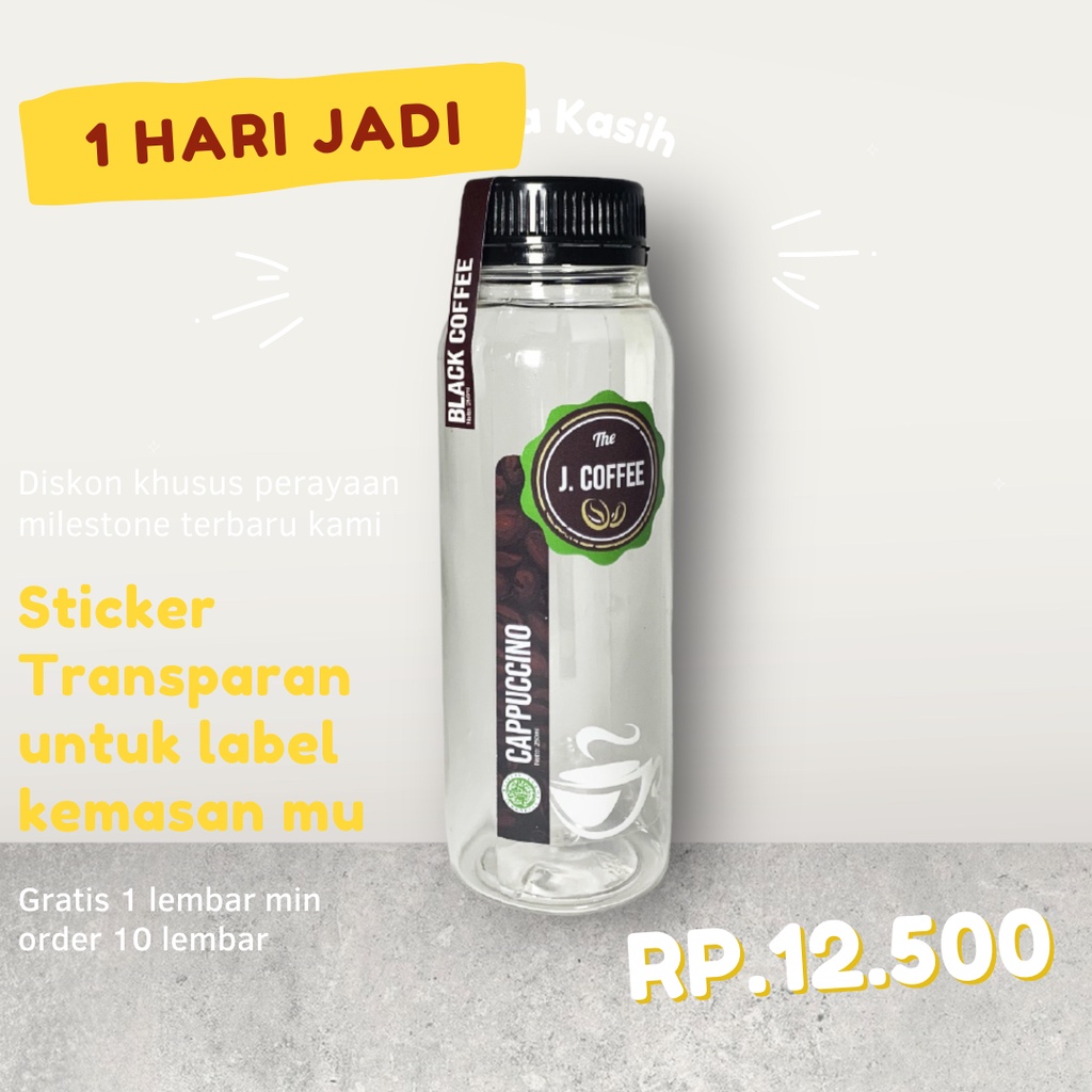 Jual CETAK CUSTOM+CUTTING STICKER TRANSPARAN /LABEL MAKANAN/LABEL ...