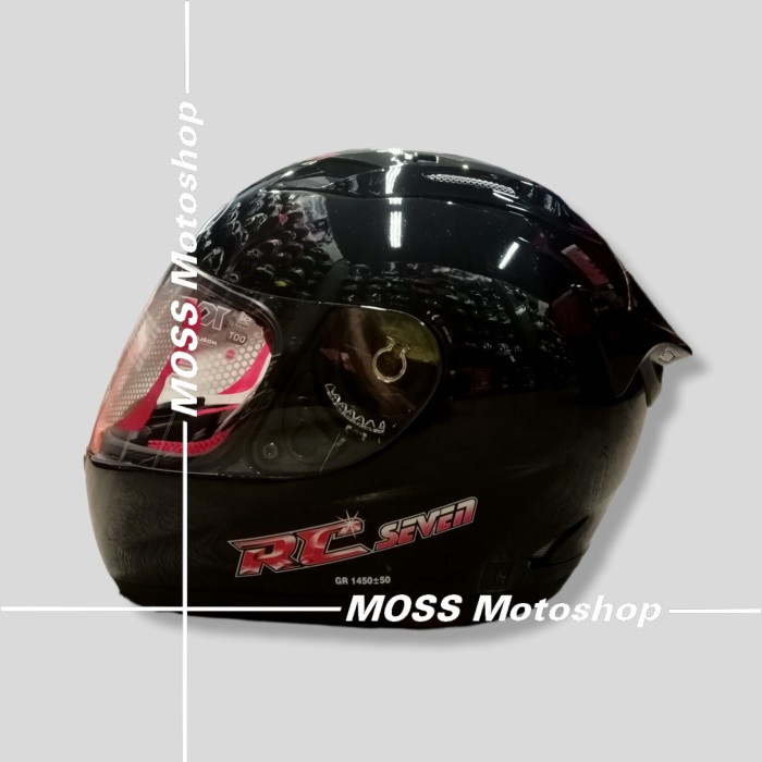 Jual Helm Full Face KYT RC7 Solid Black Original | Shopee Indonesia