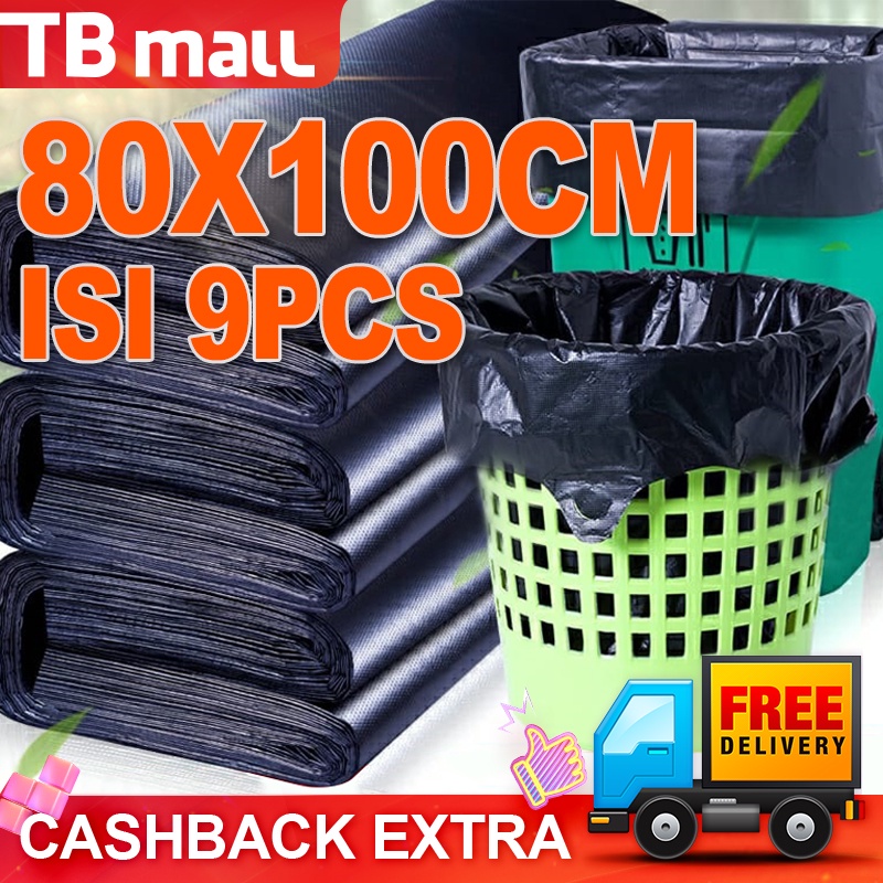 Jual Kantong Sampah 80x100cm / Plastik Sampah / Trash Bag Hitam Premium ...