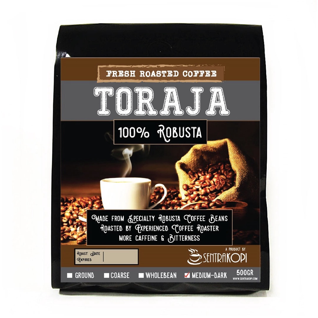 Jual Sentra Kopi Robusta Toraja 500 Gram - Bubuk/Biji - Premium Robusta ...