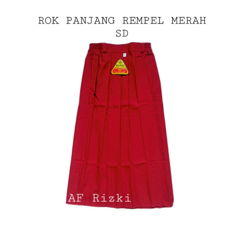 Jual Rok Panjang Merah SD Lengkap Ukuran Kelas 1 sampai 6 SD | Shopee ...