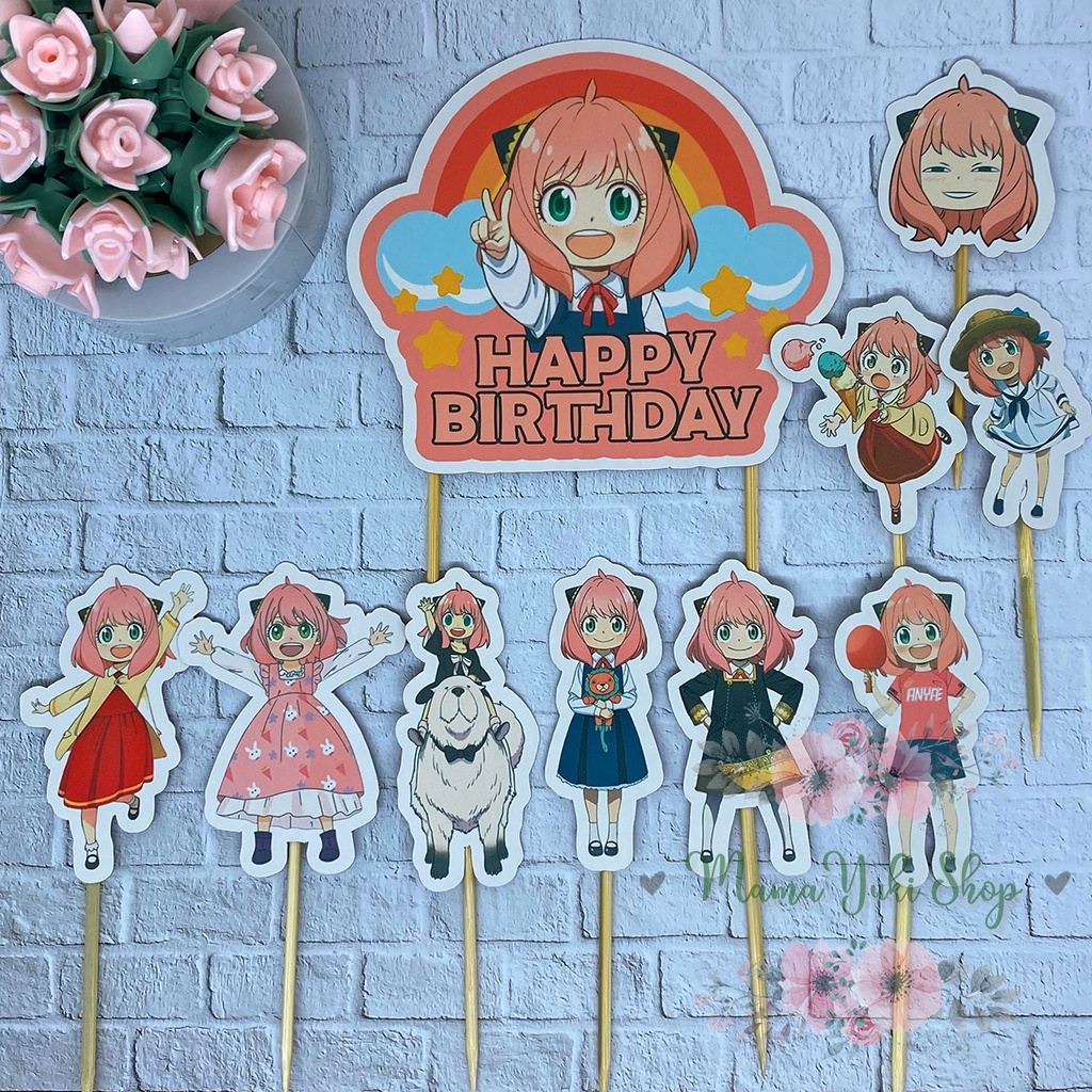 Jual Topper Cake Hiasan Kue Ulang Tahun karakter SPY X FAMILY ANYA ...