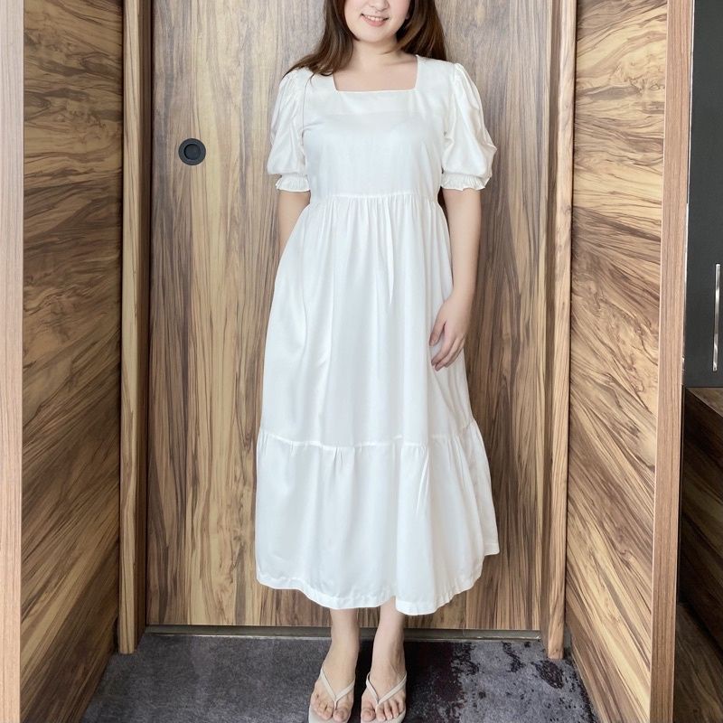 Jual Raisa Dress Lengan Balon / Dress Midi | Shopee Indonesia