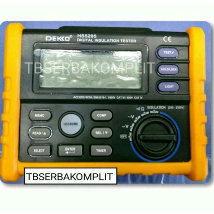 Jual Alat Ukur Listrik 2500 V volt Megger meger HS-5205 DEKKO HS 5205 ...
