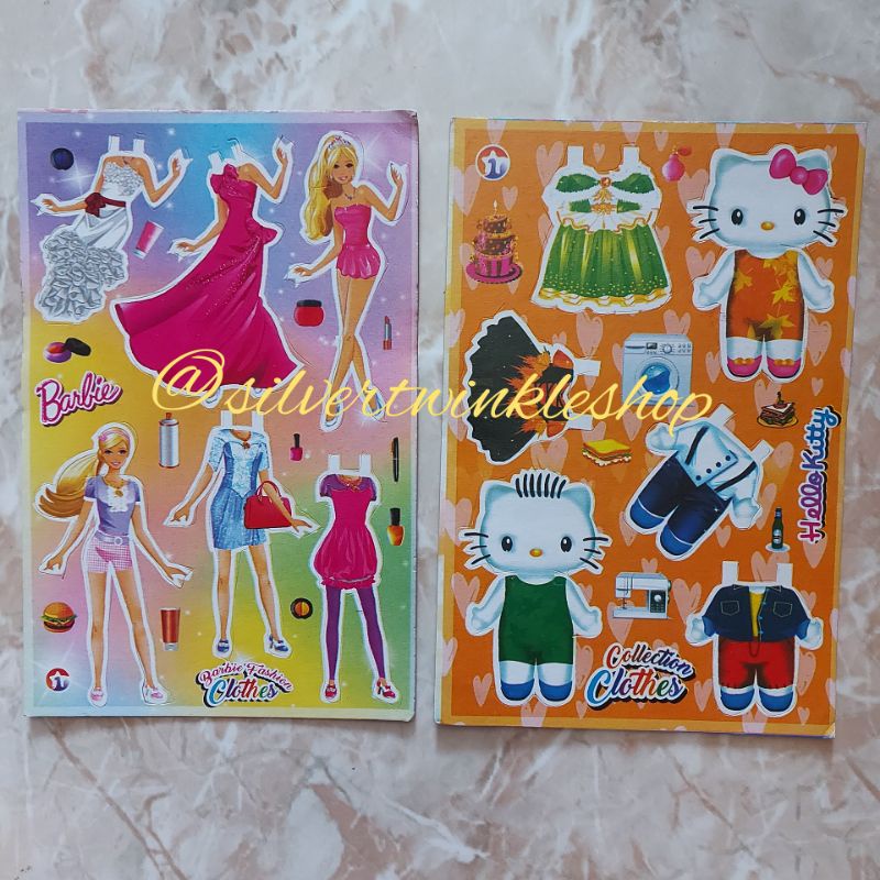 Jual Mainan edukasi anak bongkar pasang bp kertas kecil baju bajuan jadul paper doll paperdoll ...