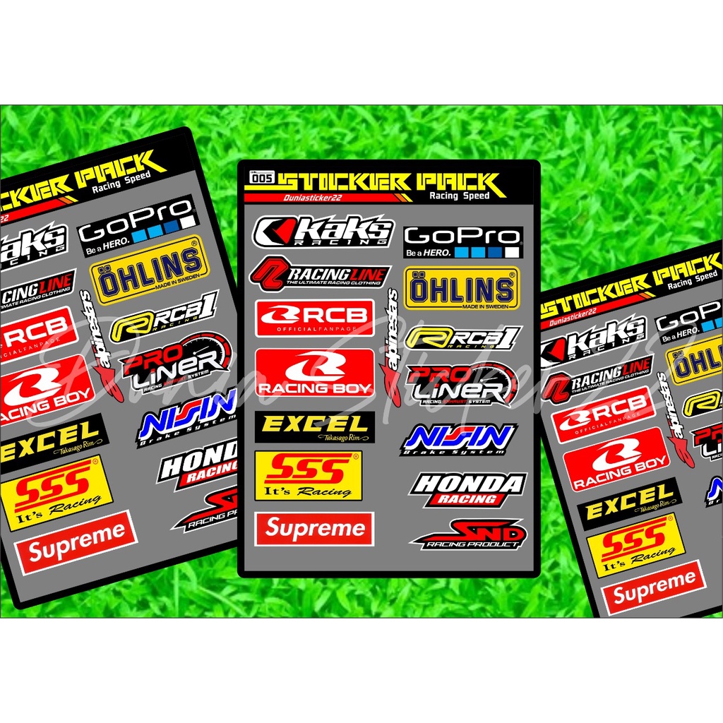 Jual Stiker Racing 1 pack /Sticker sponsor racing / sticker Sponsor ...