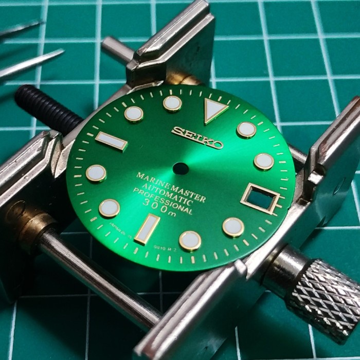 Jual seikomod mod seiko dial submariner marine master nh35 nh36 7s26 green gold | Shopee Indonesia