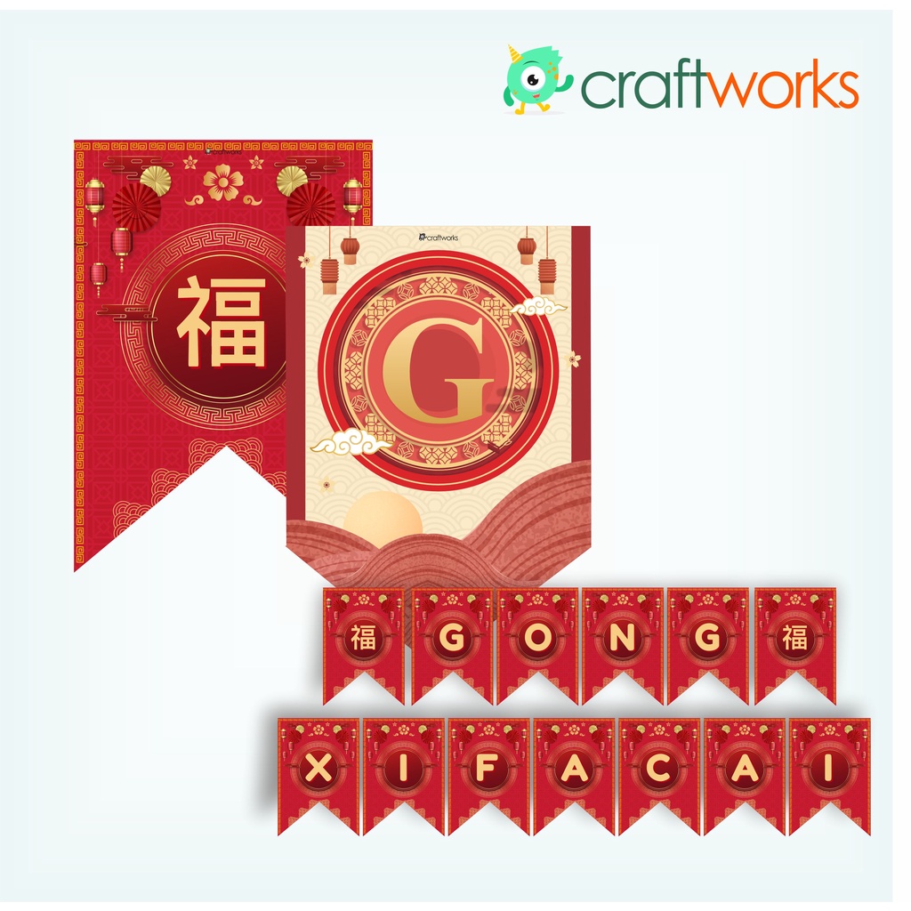 Jual DEKORASI IMLEK GONG XI FA CAI - FLAG BANNER SET | Shopee Indonesia