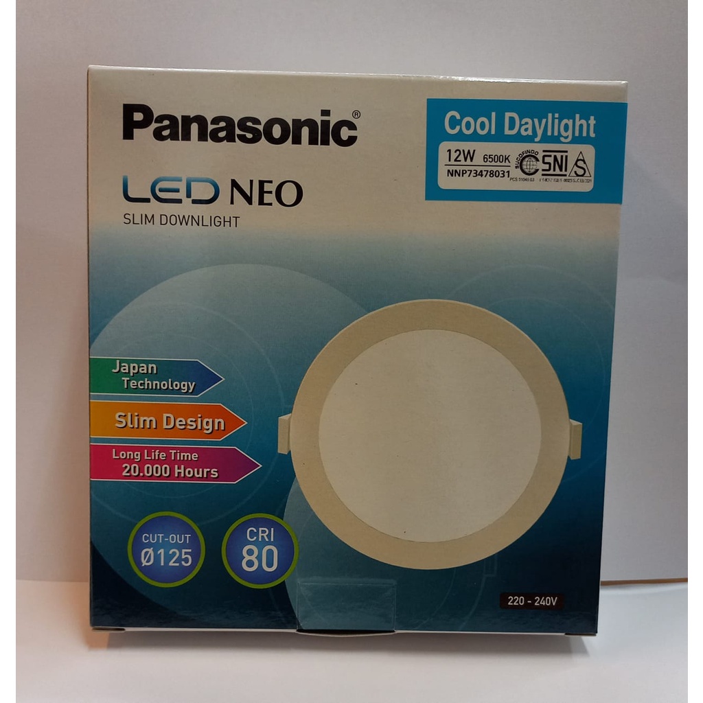 Jual Panasonic Lampu Led Panel Neo Slim Downlight 12W 6500K Cool Daylight | Shopee Indonesia