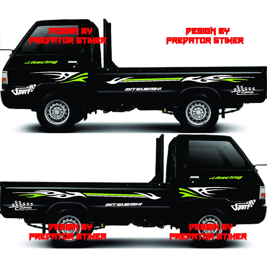Jual stiker cutting mobil pick up l300 sport stiker list strip mobil ...