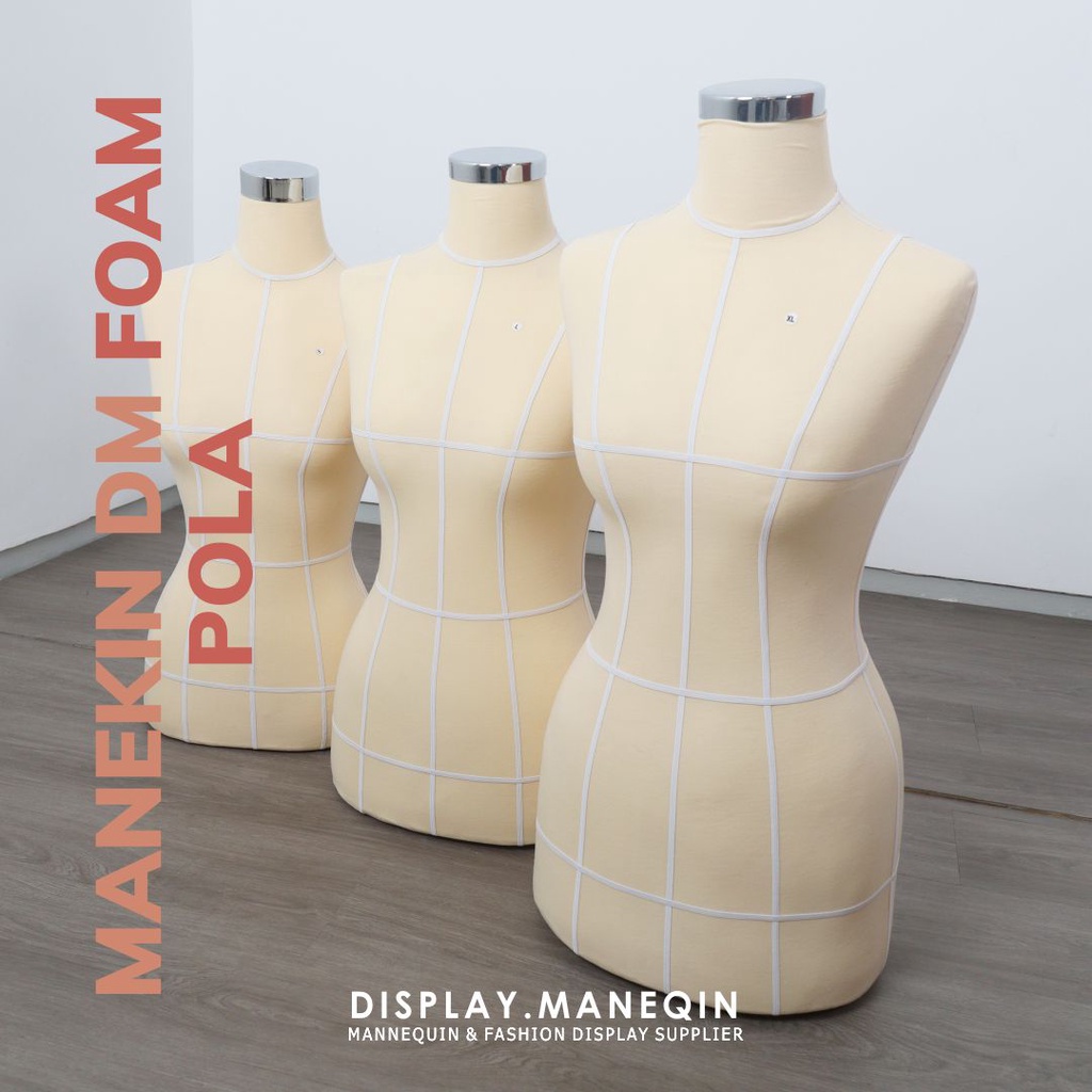 Jual Manekin DM Patung Setengah Badan Foam DM 508 Tusuk Jarum Bisa ...