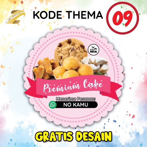 Jual Stiker Label Kemasan Cutting Pola Gratis Desain / Stiker Logo ...