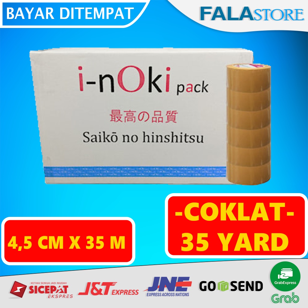 Jual Solasi Isolasi Solatip Solatif Lakban Bening Coklat Enoki Inoki ...