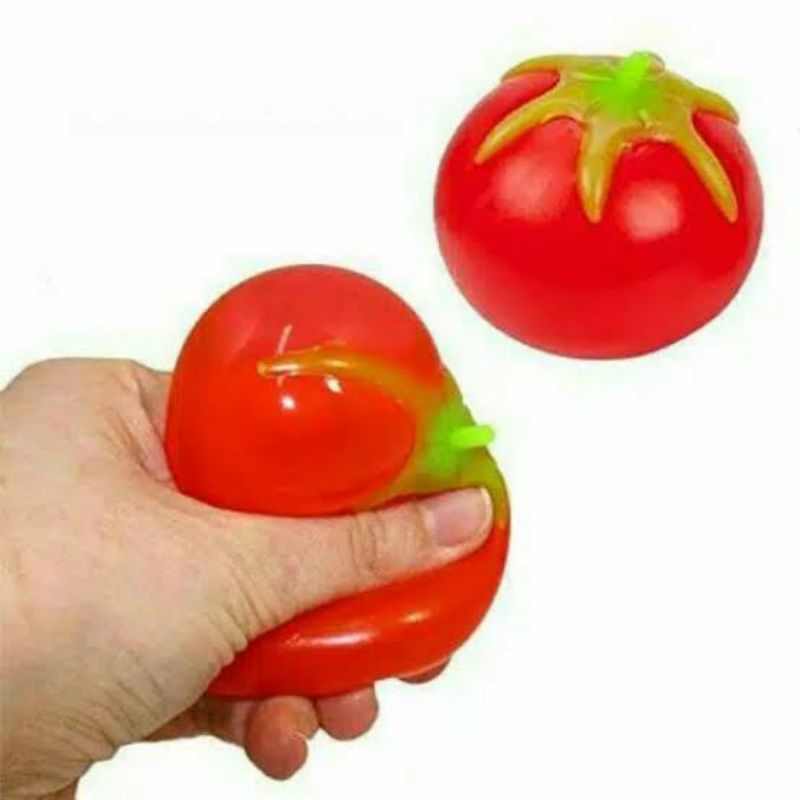 Jual squishy tomat banting viral/ tomat merah banting/ squishy splat ...