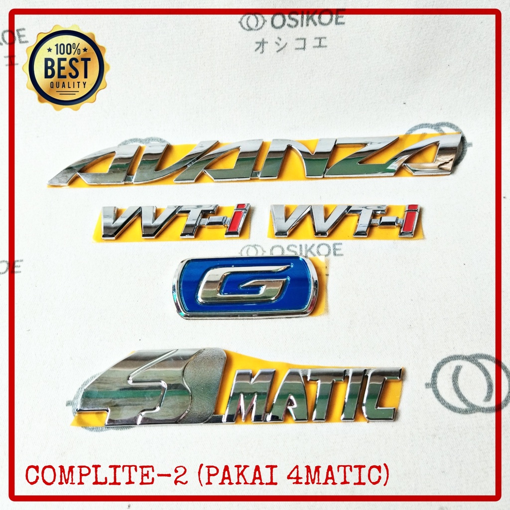 Jual Emblem AVANZA Original Toyota Avanza/ Emblem Bagasi Toyota Avanza ...