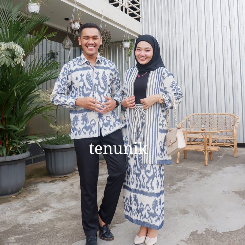 Jual Tenunik Madam blue NTT - Baju tenun couple - Baju tenun couple ...