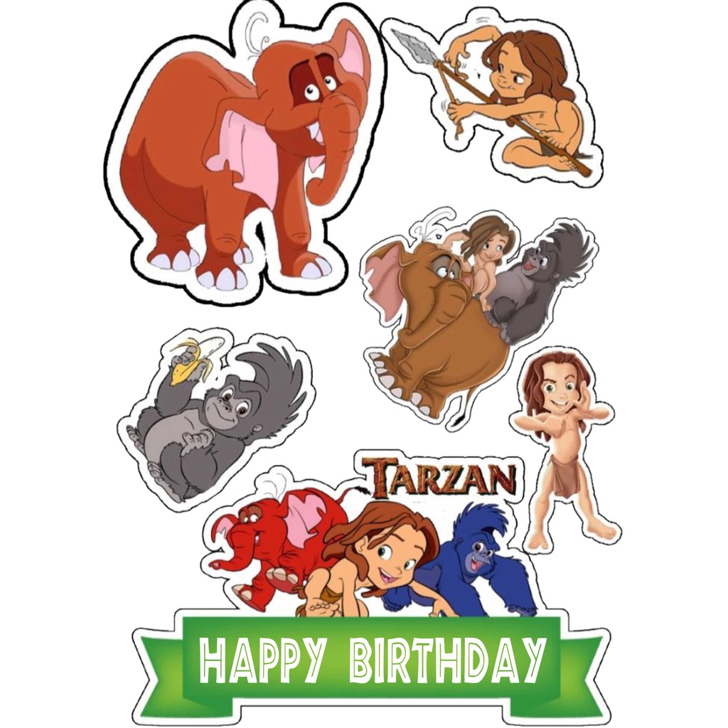 Jual TOPPER CAKE CUSTOM TOPPER ULANG TAHUN / HIASAN KUE TARZAN | Shopee ...