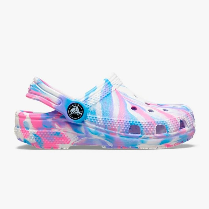 Jual Crocs Classic Marbled Clog T / Pink 24-25 27-28 / Black 32-33 ...