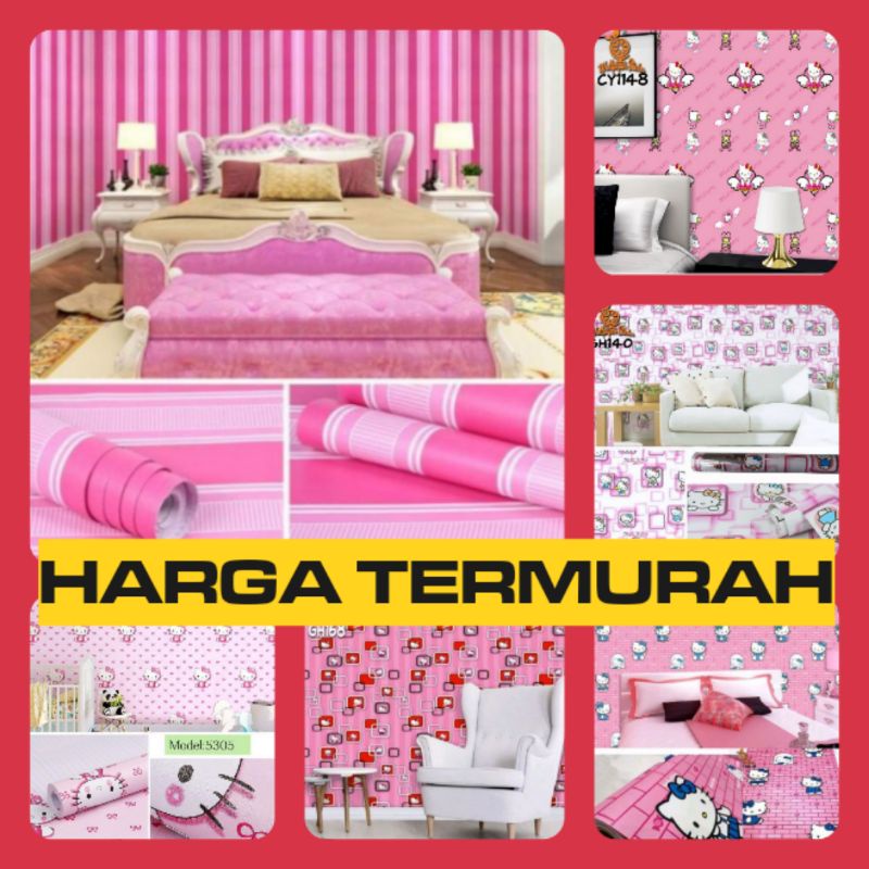 Jual Wallpaper Hellokitty Wallpaper Dinding Hellokitty Wallpaper HK Wallpaper Stiker HK ...
