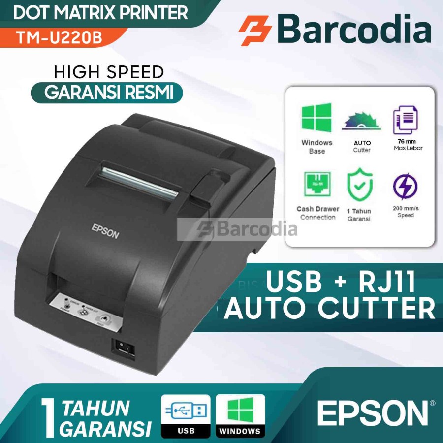 Jual PRINTER KASIR DOT MATRIX EPSON TMU 220 B - TM 220B AUTO CUTTER ...