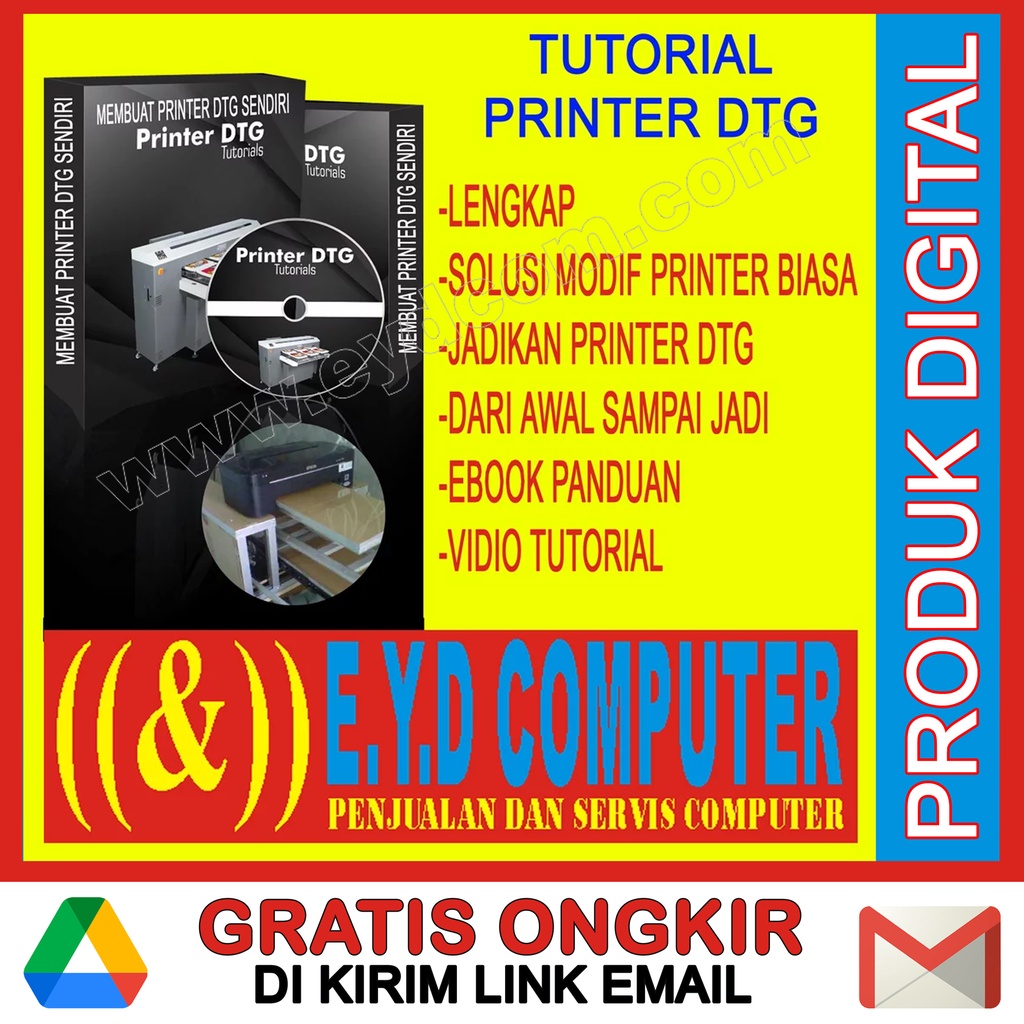 Jual MEMBUAT PRINTER DTG SENDIRI LENGKAP DARI AWAL SAMPAI JADI MODIFIKASI PRINT BIASA JADI DTG ...