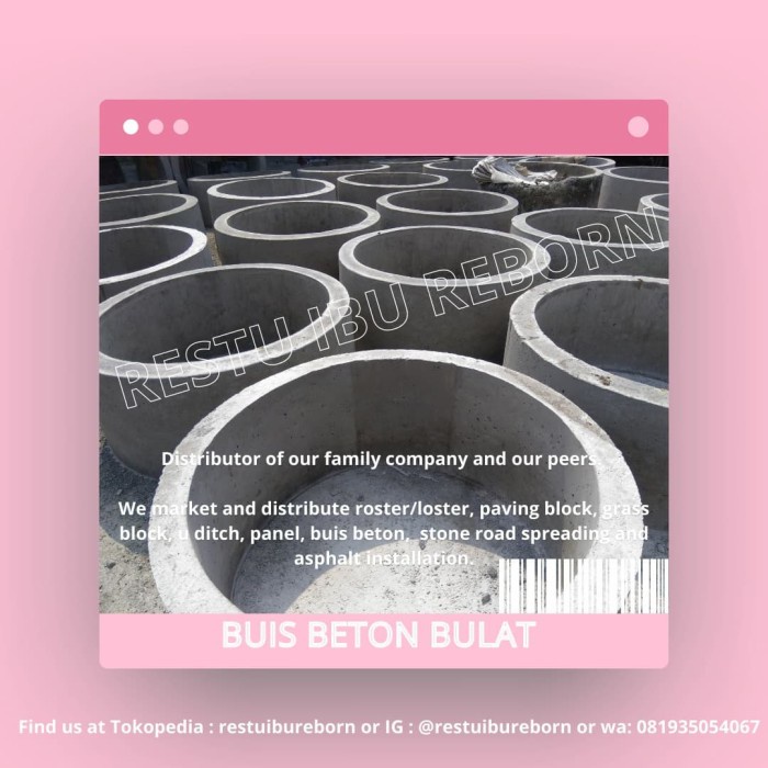 Jual Produk Buis Beton Bulat Diameter 80 ( Gorong - Gorong / Saluran ...