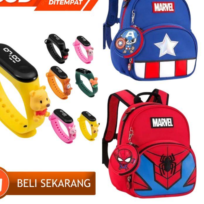 Jual Terjangkau정 NIQABIS Tas Ransel Anak Laki Laki Karakter Marvel Tas Sekolah Anak PG PAUD TK ...