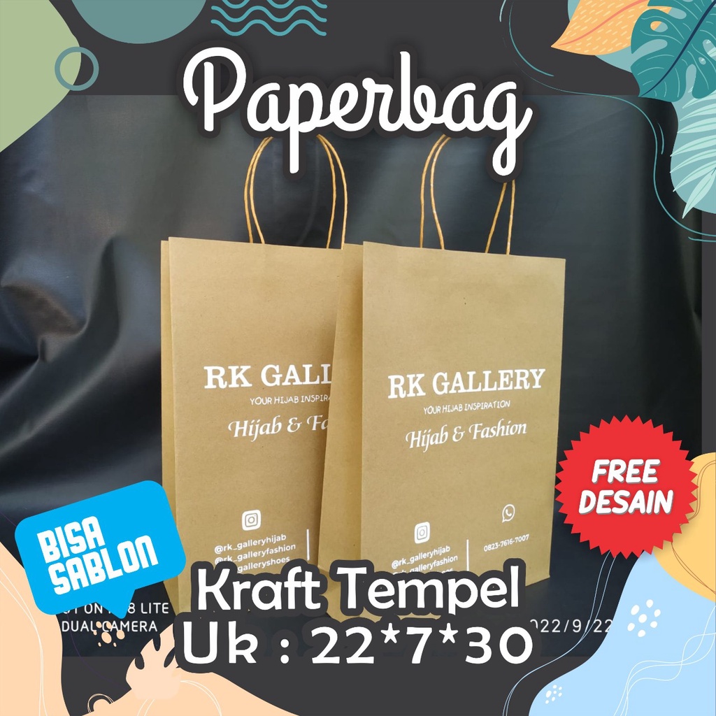 Jual custom Paper Bag Sablon, Paperbag Custom Desain, Paperbag Besar ...