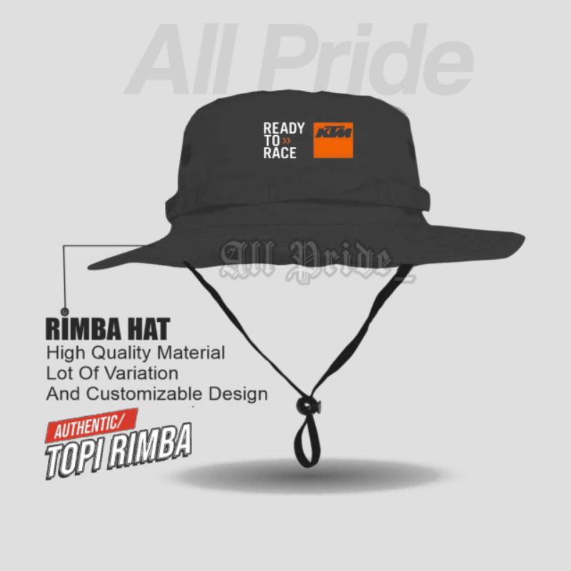 Jual Topi Rimba KTM Ready To Race / Jungle Hat Ripstop Pria Wanita ...