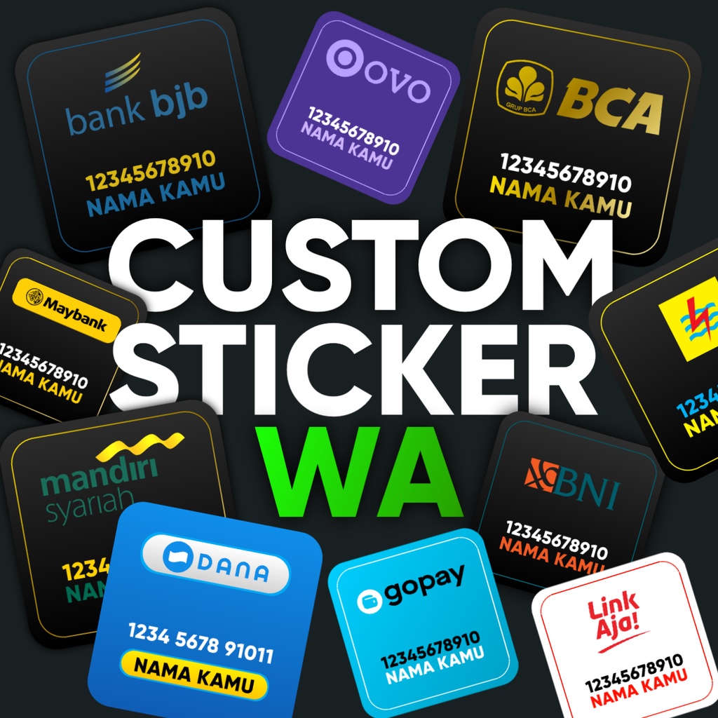Jual Jasa Sticker WA Custom - Sticker Rekening Wa | Shopee Indonesia