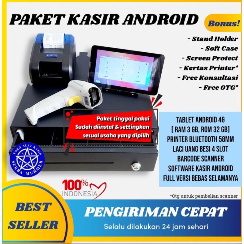 Jual PAKET ALAT KASIR ANDROID TOKO RETAIL SEMBAKO LENGKAP BEBAS BIAYA ...