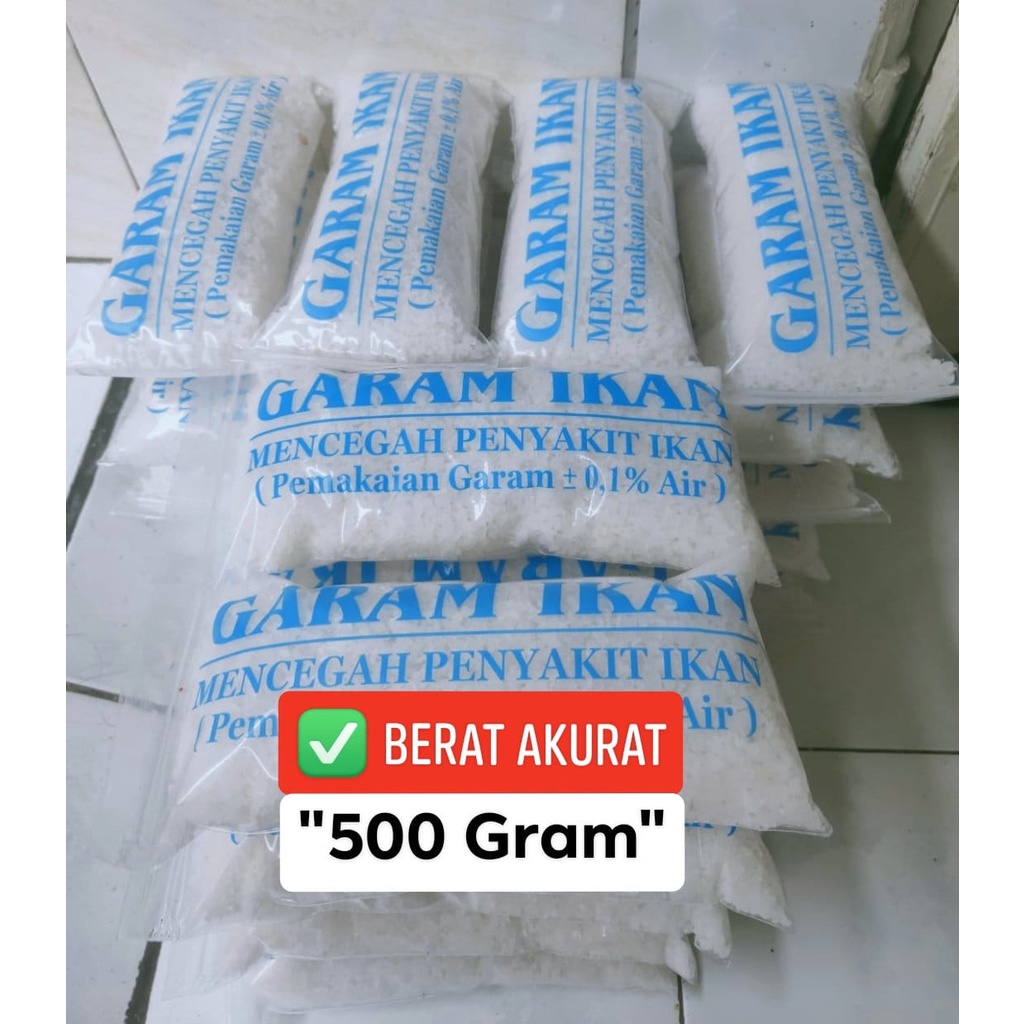 Jual Garam Ikan 500 gram Garam Ikan Hias Obat infeksi ikan | Shopee ...