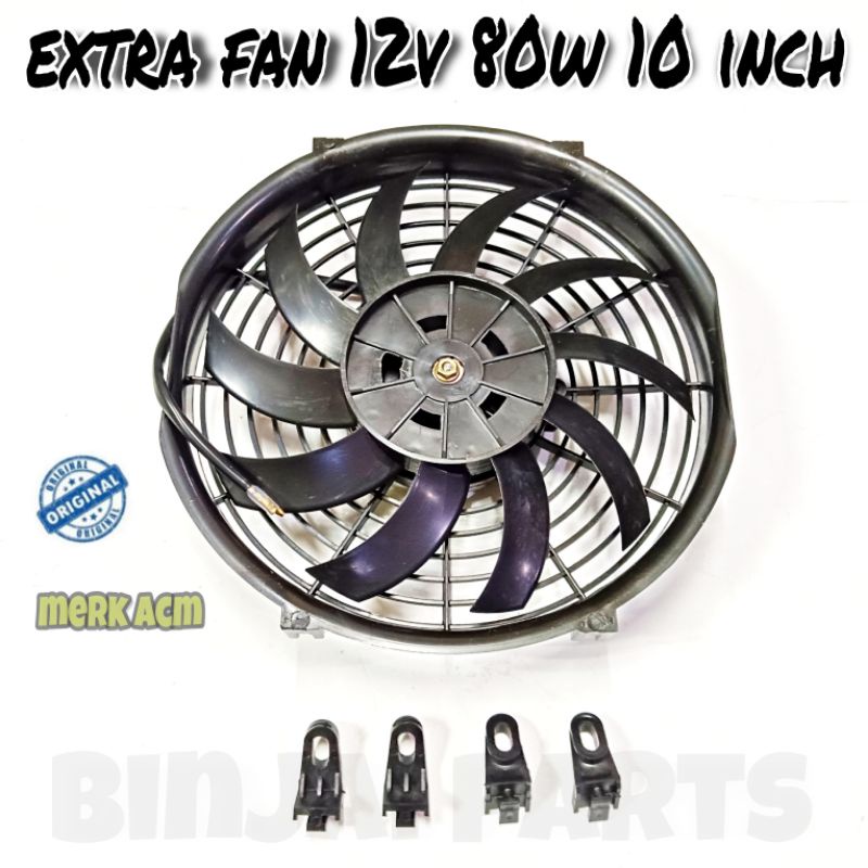 Jual EXTRA FAN BACO 12v 80w 10 INCH MOBIL UNIVERSAL MERK ACM | Shopee ...