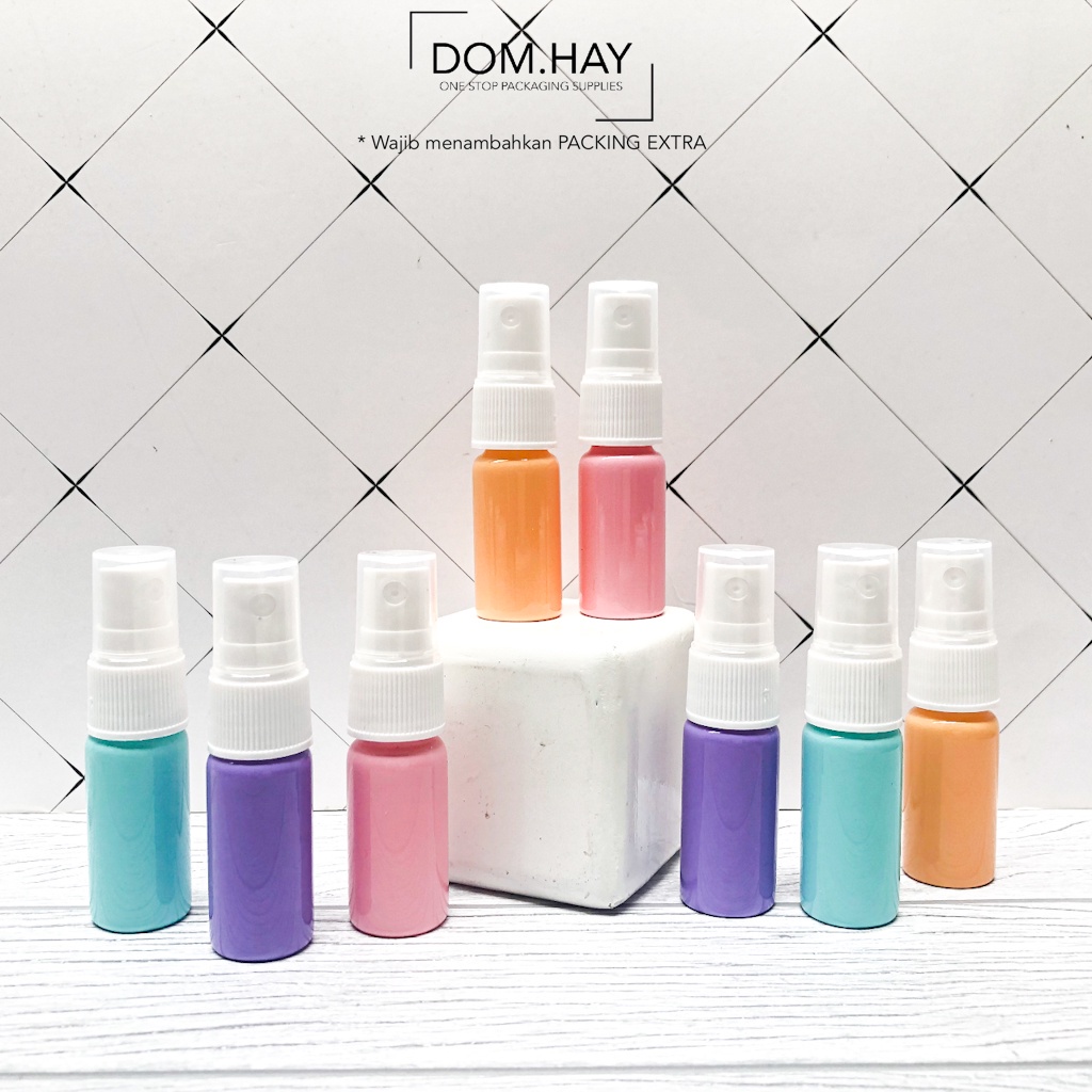 Jual Botol Spray Kaca PASTEL 10ml Face Mist Handsanitizer Packaging ...
