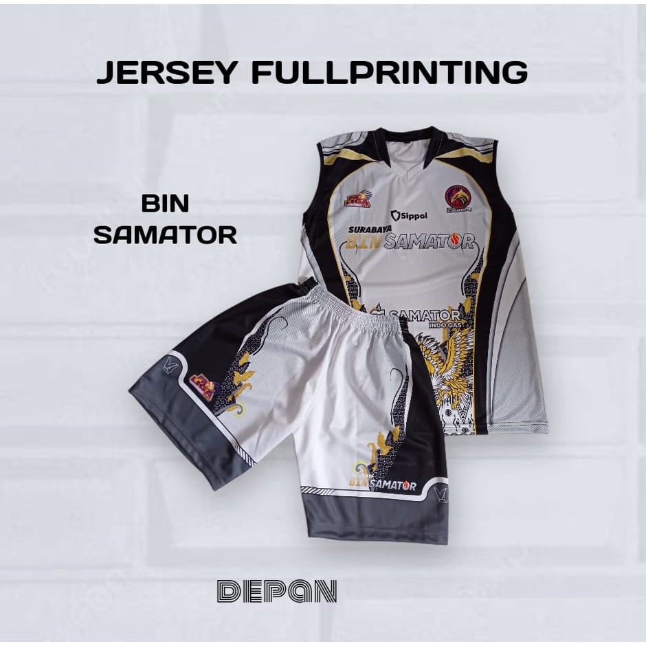 Jual Jersey stelan Volly Free nomor Fullprinting Bin samator proliga ...