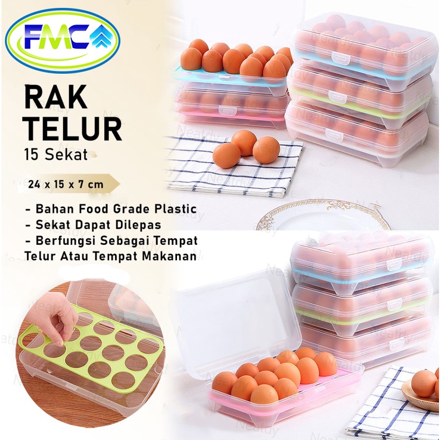 Jual Kotak Telur 15 Sekat Box egg Tempat Penyimpanan Telur Wadah Telor ...