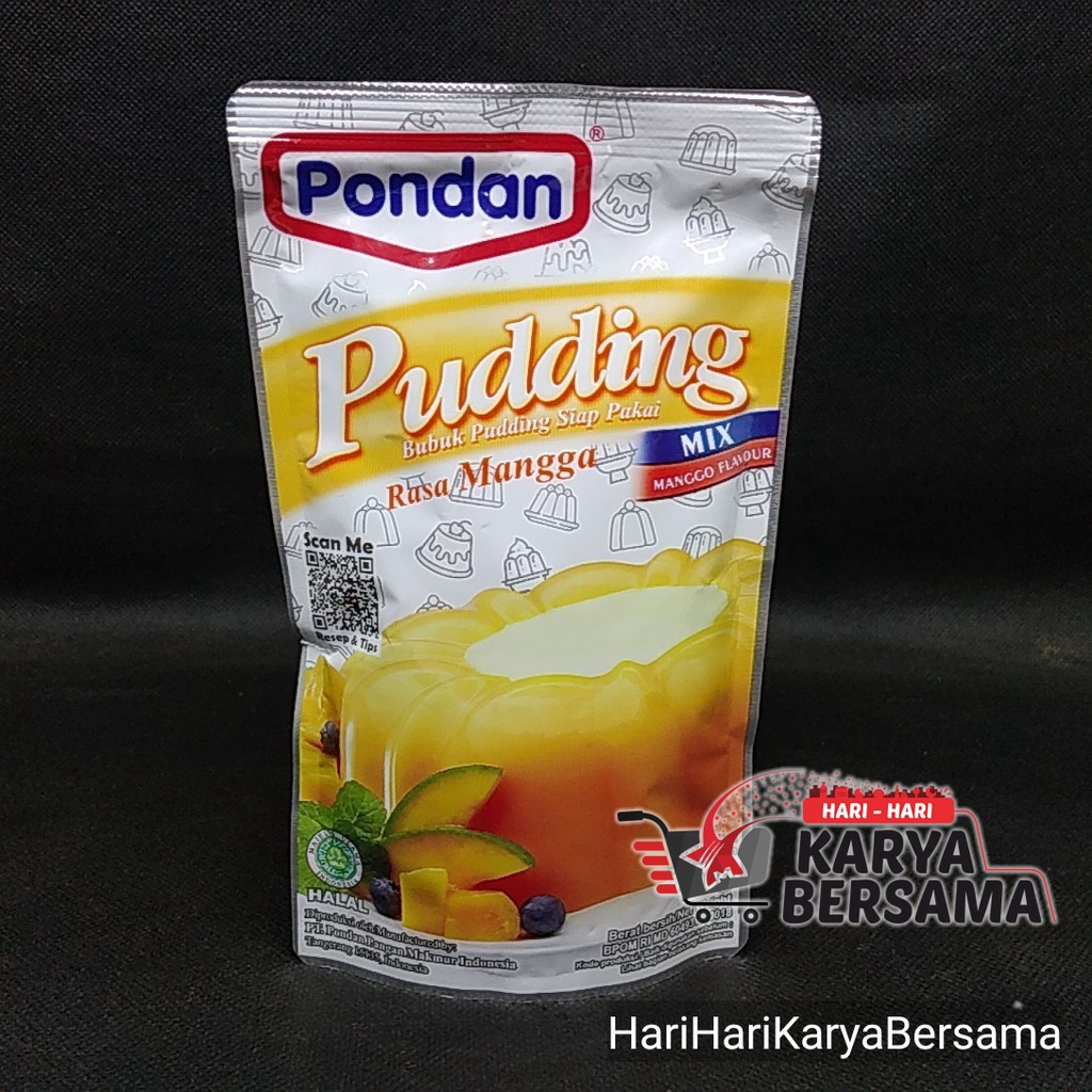 Jual PONDAN BUBUK PUDDING MIX RASA MANGGA FLAVOUR POUCH 100GR | Shopee ...
