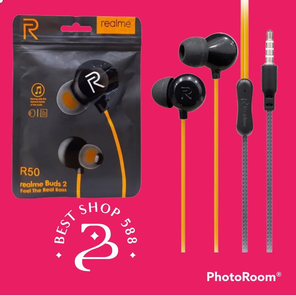 Jual Headset Realme R50 / Handsfree Realme Buds 2 R50 Earphone headset ...